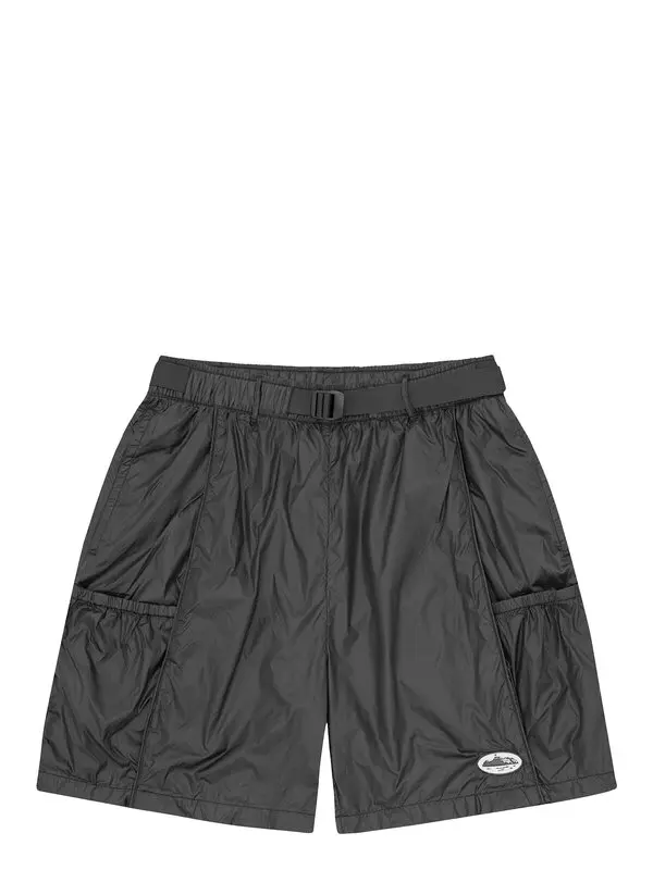 CORTEIZ Alcatraz Nylon Patch Shorts - Black