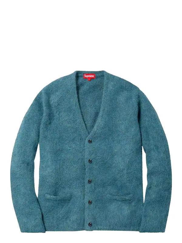 Supreme Heather Mohair Cardigan - Blue