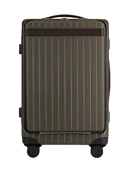 CARL FRIEDRIK The Carry-on X 4-wheel Polycarbonate Suitcase 56cm - Dark Olive/chocolate