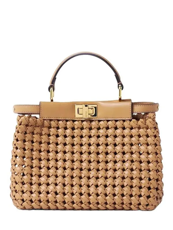 Fendi Peekaboo Mini Handbag - Beige