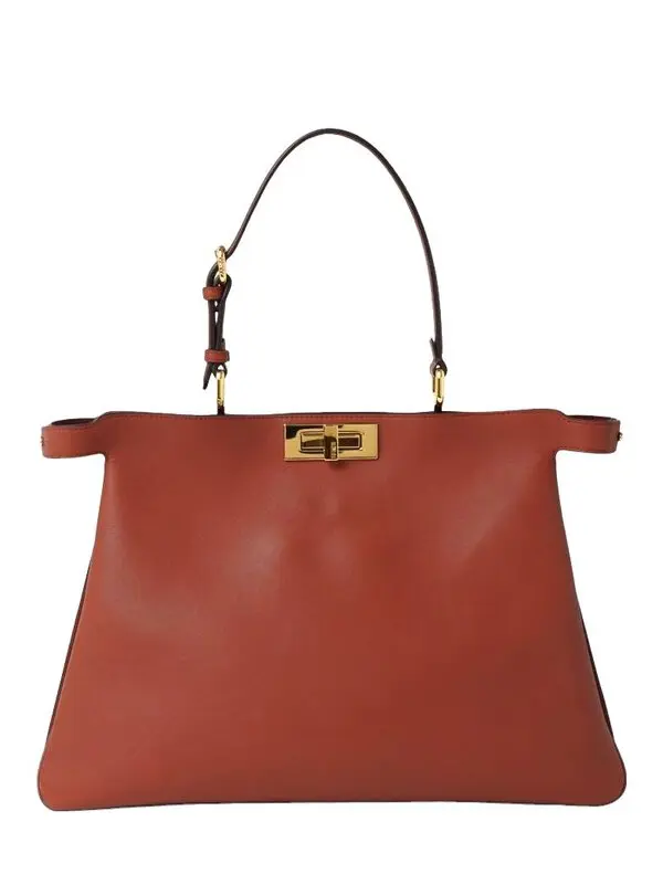 Fendi Large Peekaboo Soft Bag - Brown