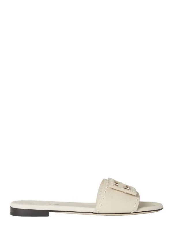 Fendi Baguette Slides - White