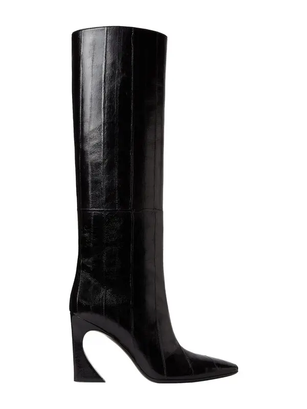 Fendi Arco High Heel Boots - Black