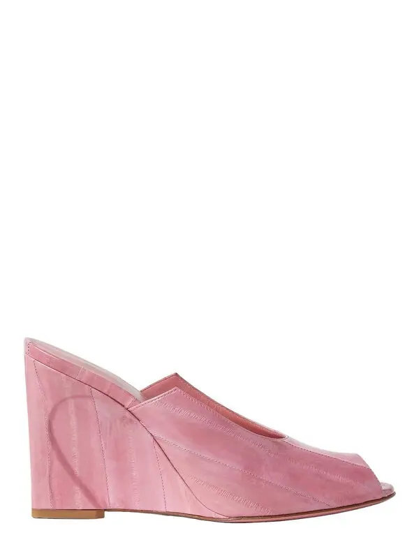 Fendi Arco Peep-toe Wedge Sandals - Pink