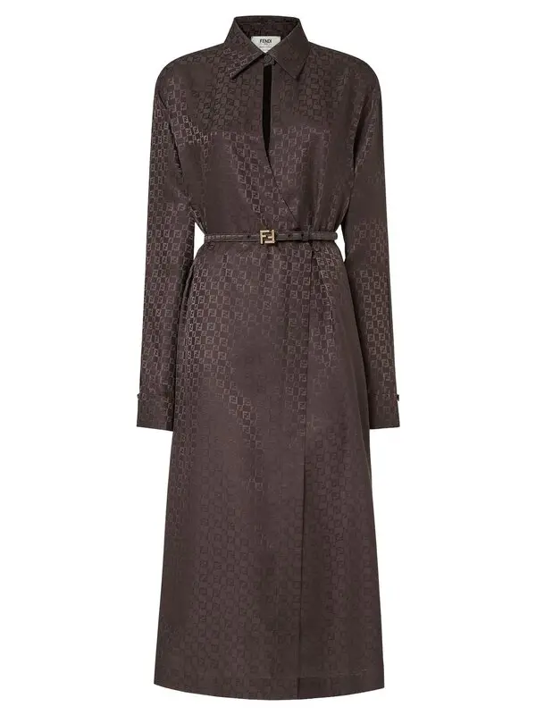 Fendi Midi Shirt Dress - Brown
