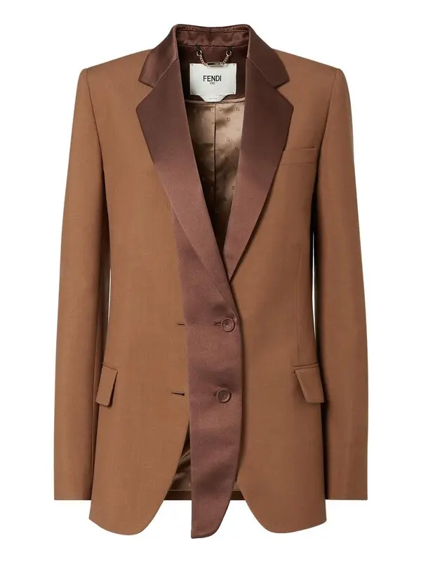 Fendi Tailored Single-breasted Blazer - Brown