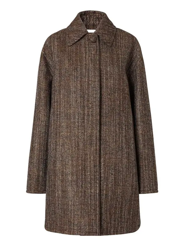 Fendi Single-breasted Midi Coat - Brown