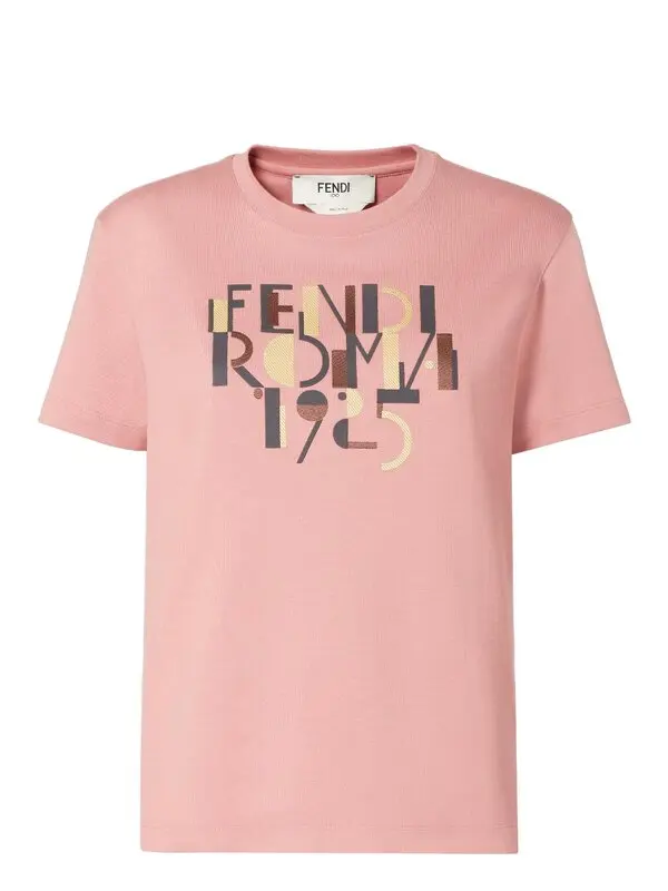 Fendi Roma 1925 Print T-shirt - Pink