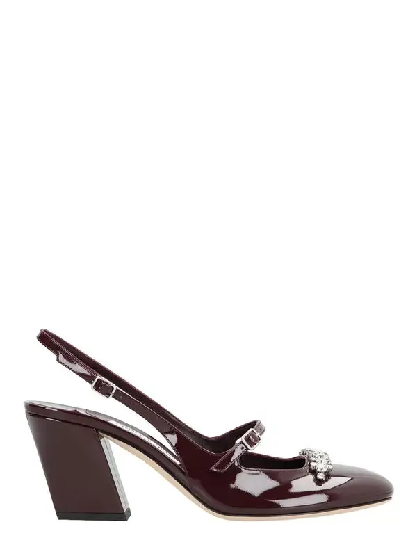 JIMMY CHOO Belinda Patent Leather Slingback Pumps - Red