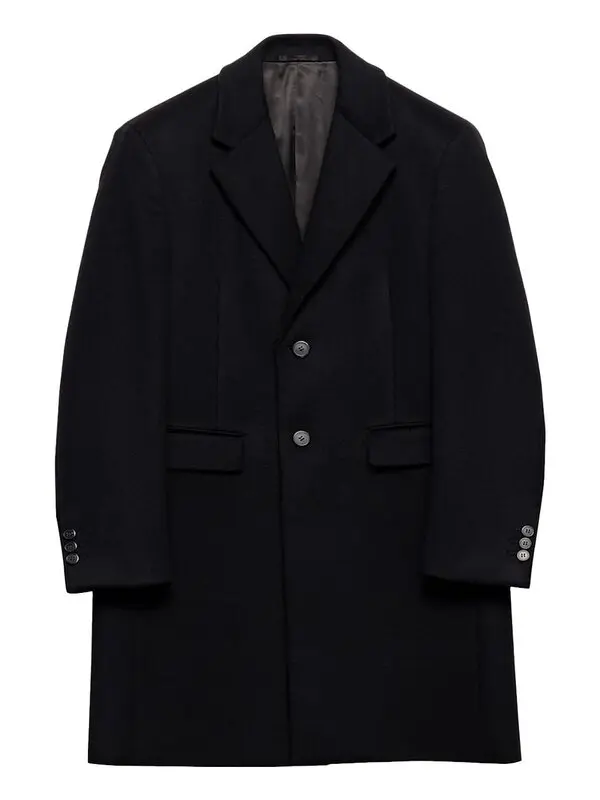 Prada Wool And Cashmere Overcoat - Black