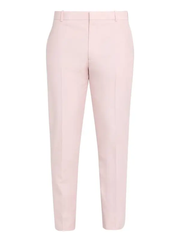 Alexander McQueen Wool And Mohair Slim Flat-front Trousers - Rose