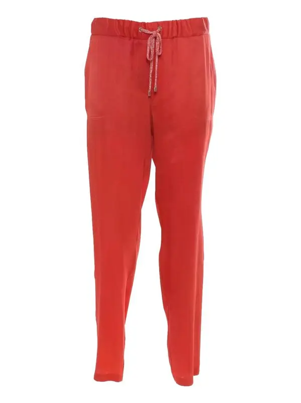Lorena Antoniazzi Elasticated-waistband Trousers - Red
