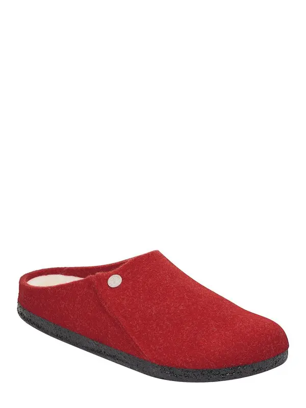 BIRKENSTOCK Zermatt Shearling Felt Slippers - Active Red
