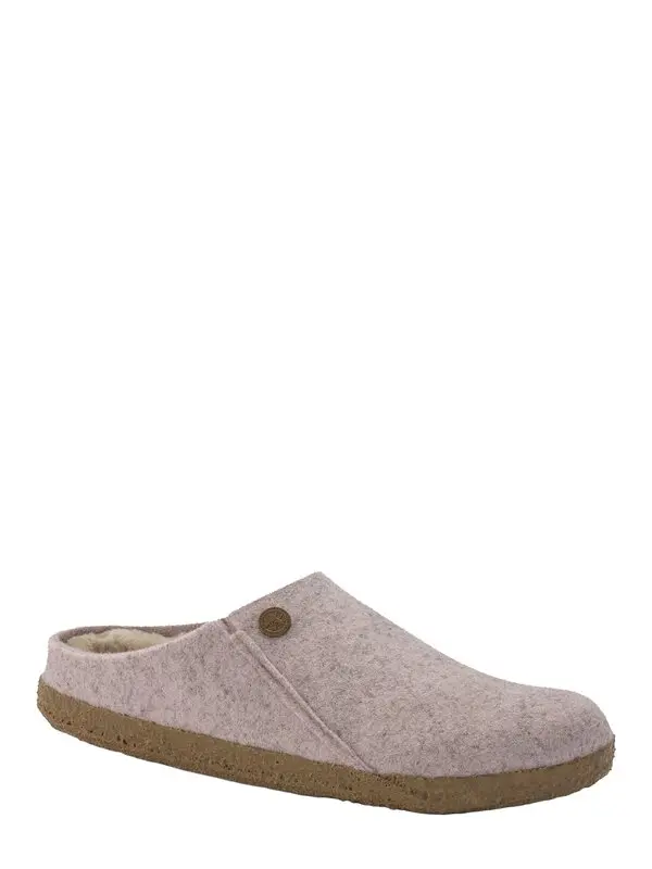 BIRKENSTOCK Zermatt Shearling Felt Slippers - Light Rose