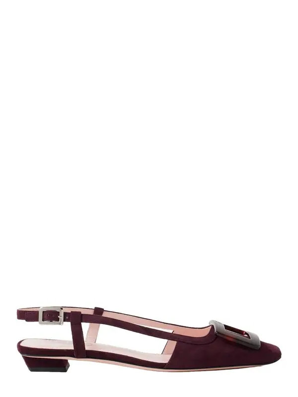 ROGER VIVIER Belle Vivier 25 Suede Pumps - Burgundy