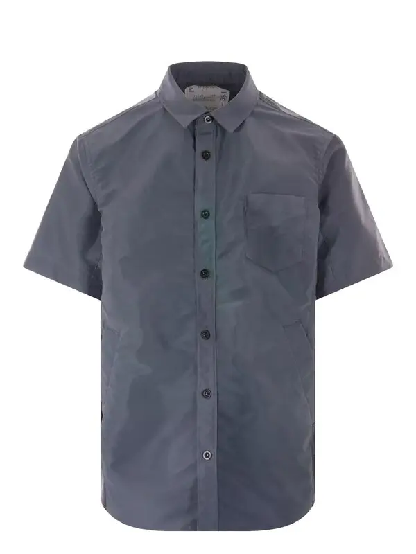 Sacai Short-sleeved Twill Shirt - Grey