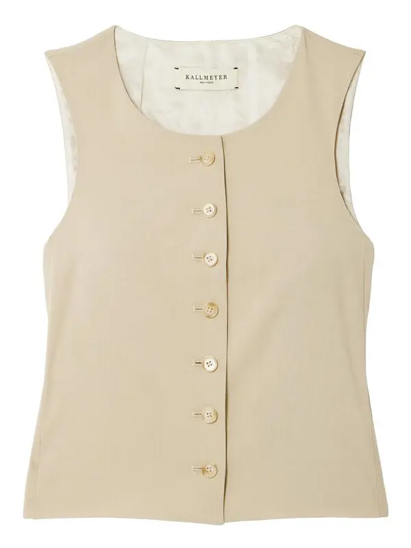 KALLMEYER Emerson Wool-blend Vest - Neutrals