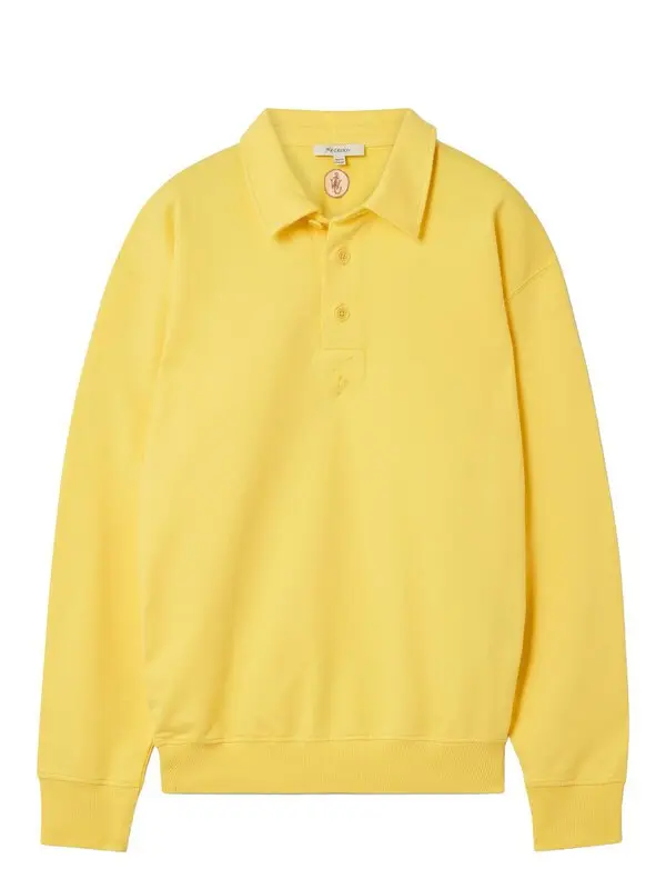 JW Anderson Cotton-jersey Polo Shirt - Yellow