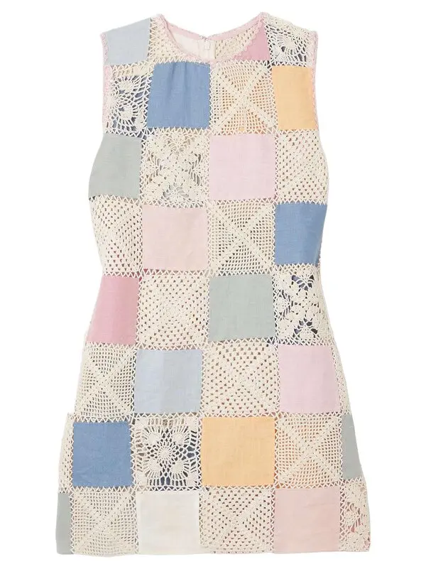 Alix Of Bohemia Vita Sorbet Patchwork Mini Dress - Multi