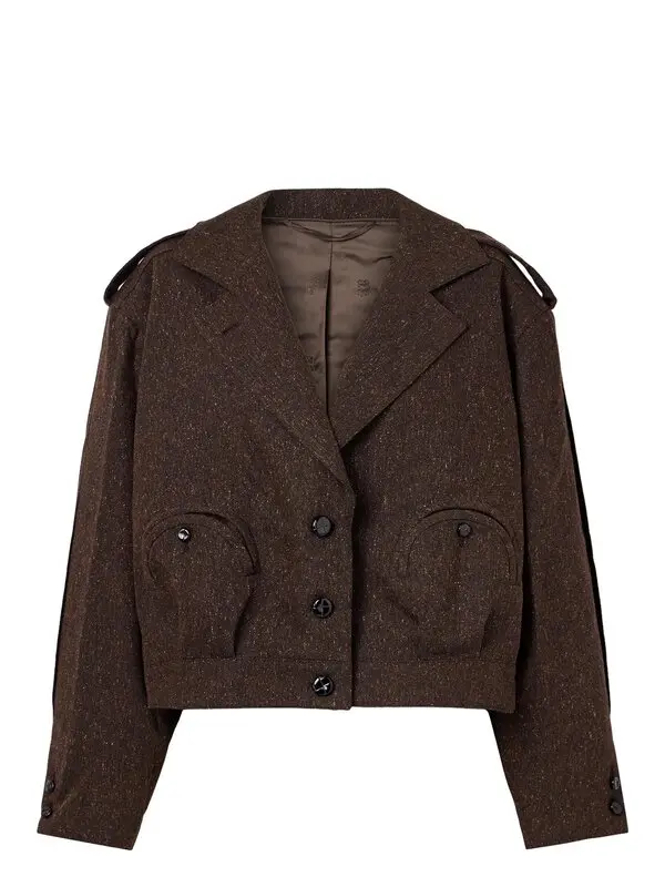 BLAZÉ MILANO Kiso Wool-blend Canvas Jacket - Brown