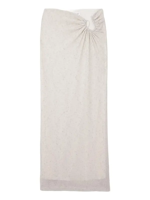 Christopher Esber Imber Gathered Metallic Jersey Maxi Skirt - Silver