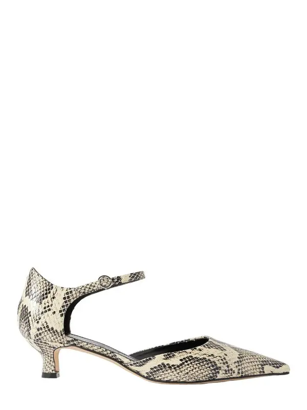AeydĒ Tillie Snake-effect Leather Pumps - Animal Print
