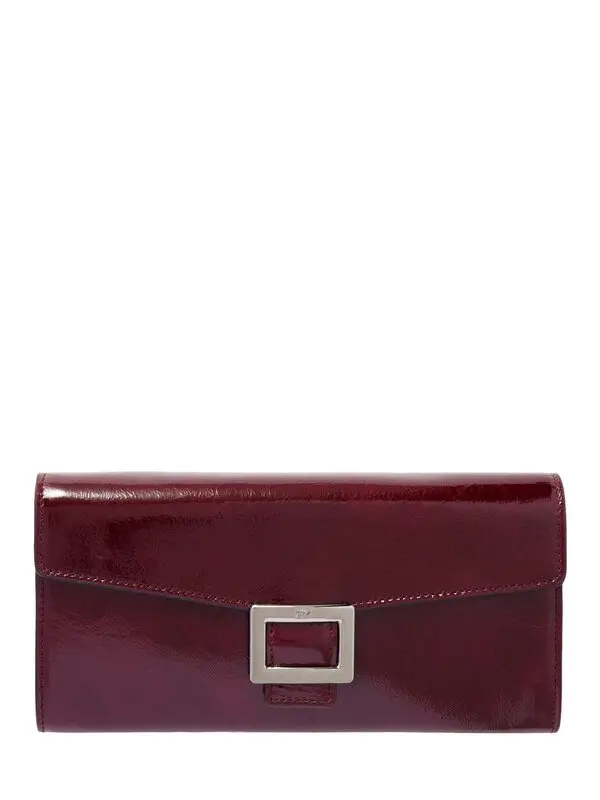 ROGER VIVIER Belle Vivier Clutch - Burgundy