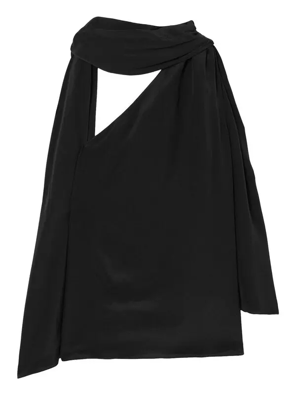 EMILIA WICKSTEAD Rosie Tie-detailed Silk-chiffon Blouse - Black