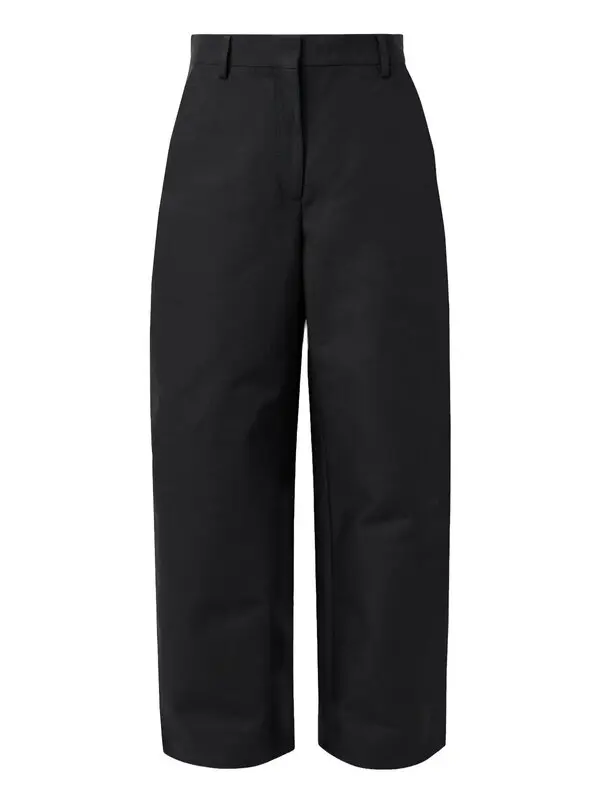 Acne Studios Organic Cotton-sateen Wide-leg Pants - Black