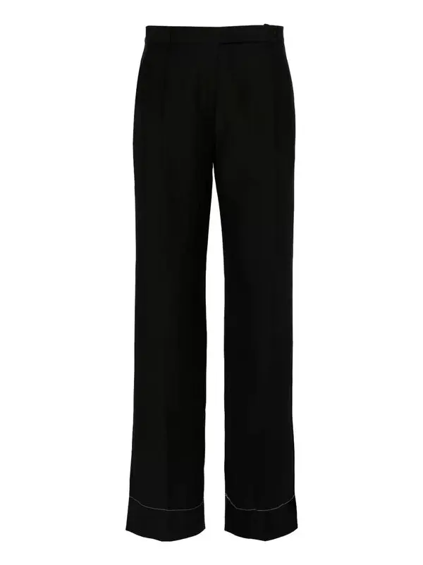 Brioni Wide-leg Trousers - Black