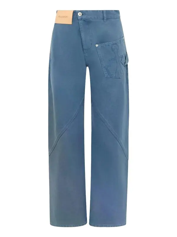 JW Anderson Twisted Workwear Anchor Trousers - Blue