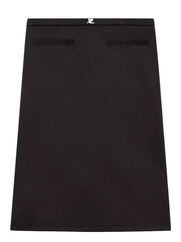 COURREGES Tailored High-waisted Skirt - Black