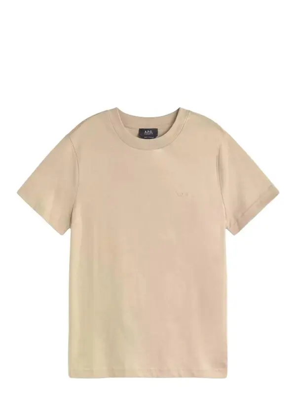 A.p.c. Logo-embroidered T-shirt - Neutrals