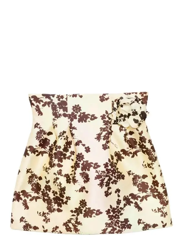 Elisabetta Franchi Floral-print Skirt - Yellow
