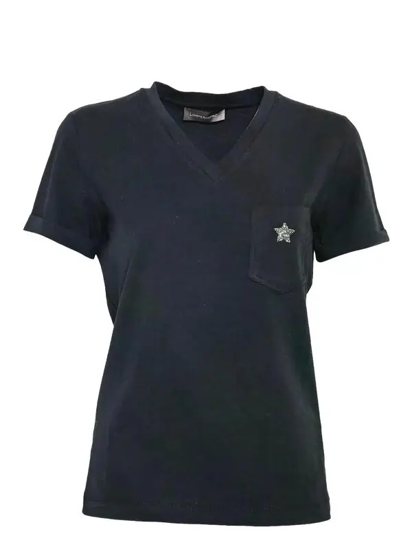 Lorena Antoniazzi Libra Star-embellished T-shirt - Black