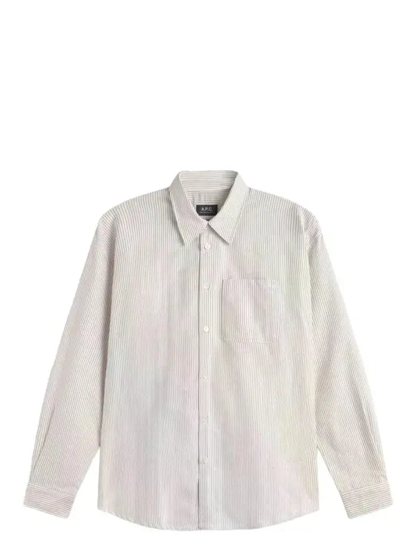 A.p.c. Greg Striped Long-sleeve Shirt - Neutrals