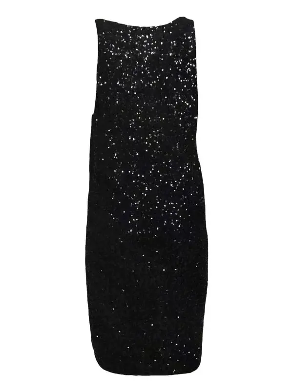 NINEMINUTES Sequin Scoop-neck Dress - Black