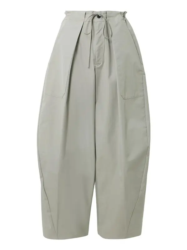 KALLMEYER Clemence Pleated Barrel-leg Pants - Gray