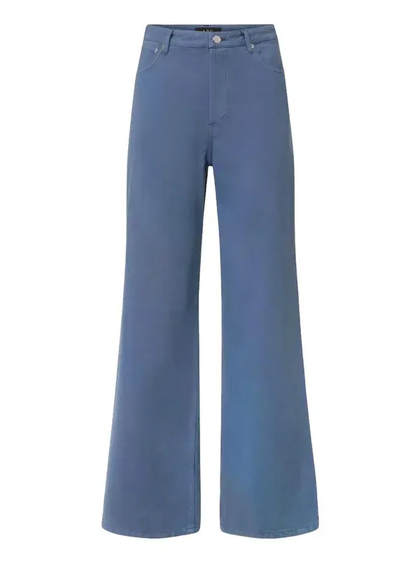 A.p.c. Organic-cotton Trousers - Blue