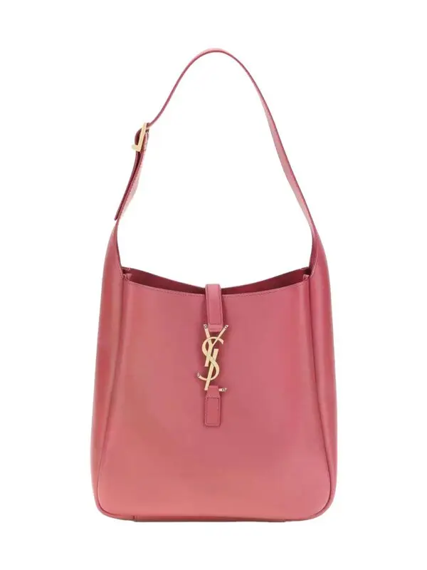 Saint Laurent Leather Shoulder Bag With Logo - Pink