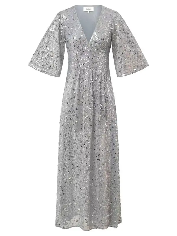 Ba&sh Conny Sequin Maxi Dress - Grey