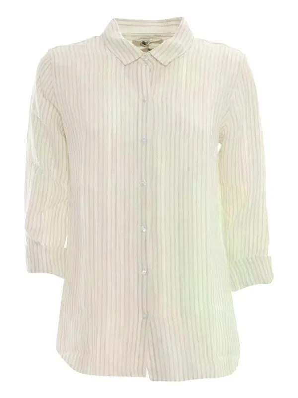 Barbour Striped Linen Shirt - White
