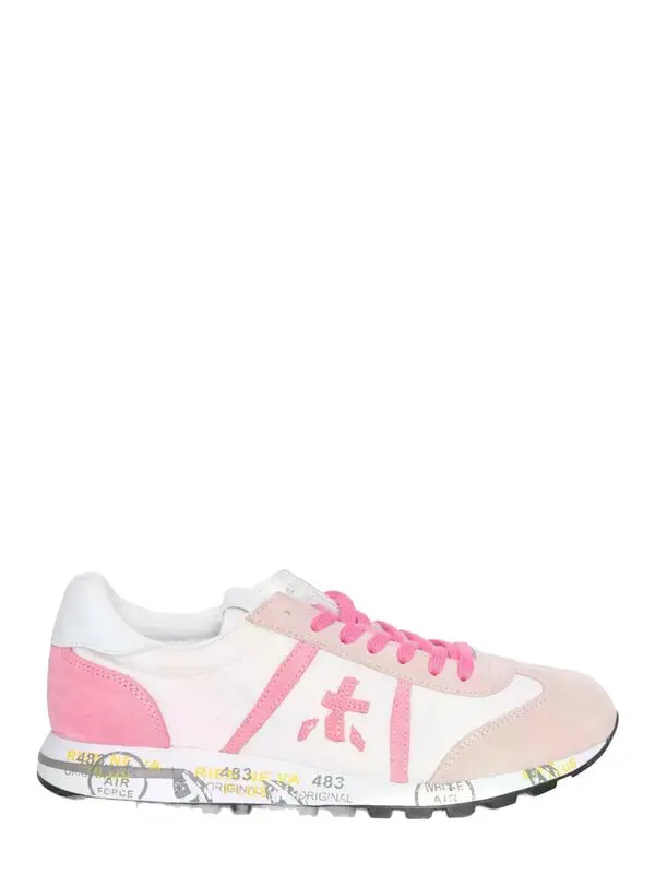 Premiata Leather-panelled Sneakers - Pink