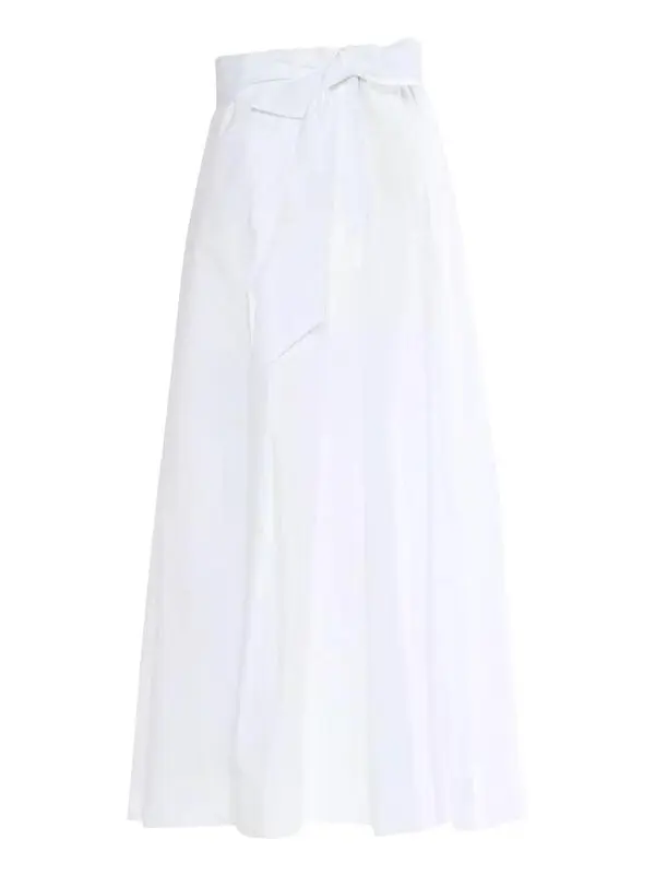 Lorena Antoniazzi Pleated A-line Skirt With Bow Detail - White