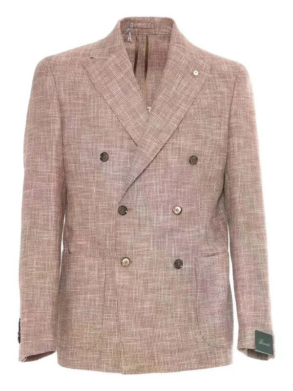 BRANDO Double-breasted Blazer - Brown