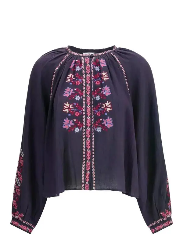 MARANT ETOILE Embroidered Floral Top - Purple
