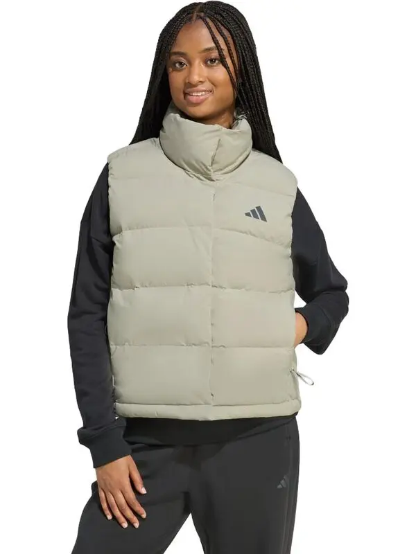 Adidas Helionic Climawarm Relaxed Down Vest - Silver Pebble