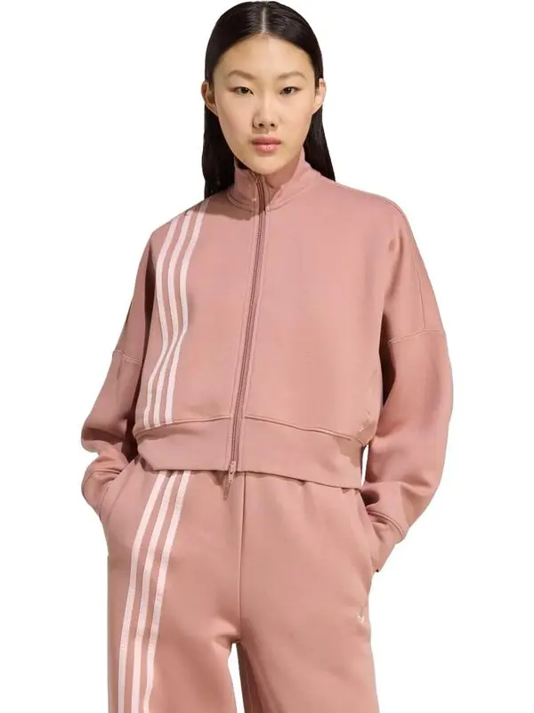 Adidas Off Placed 3-stripes Zip Up - Warm Clay