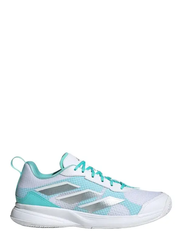 Adidas Avaflash Low Tennis Shoes - Cloud White / Silver Metallic / Flash Aqua