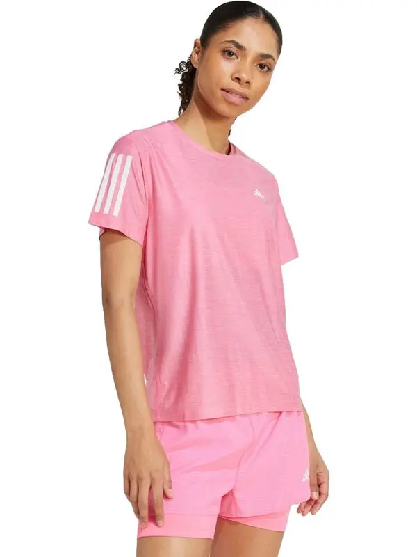 Adidas Own The Run Tee - Lucid Pink / White